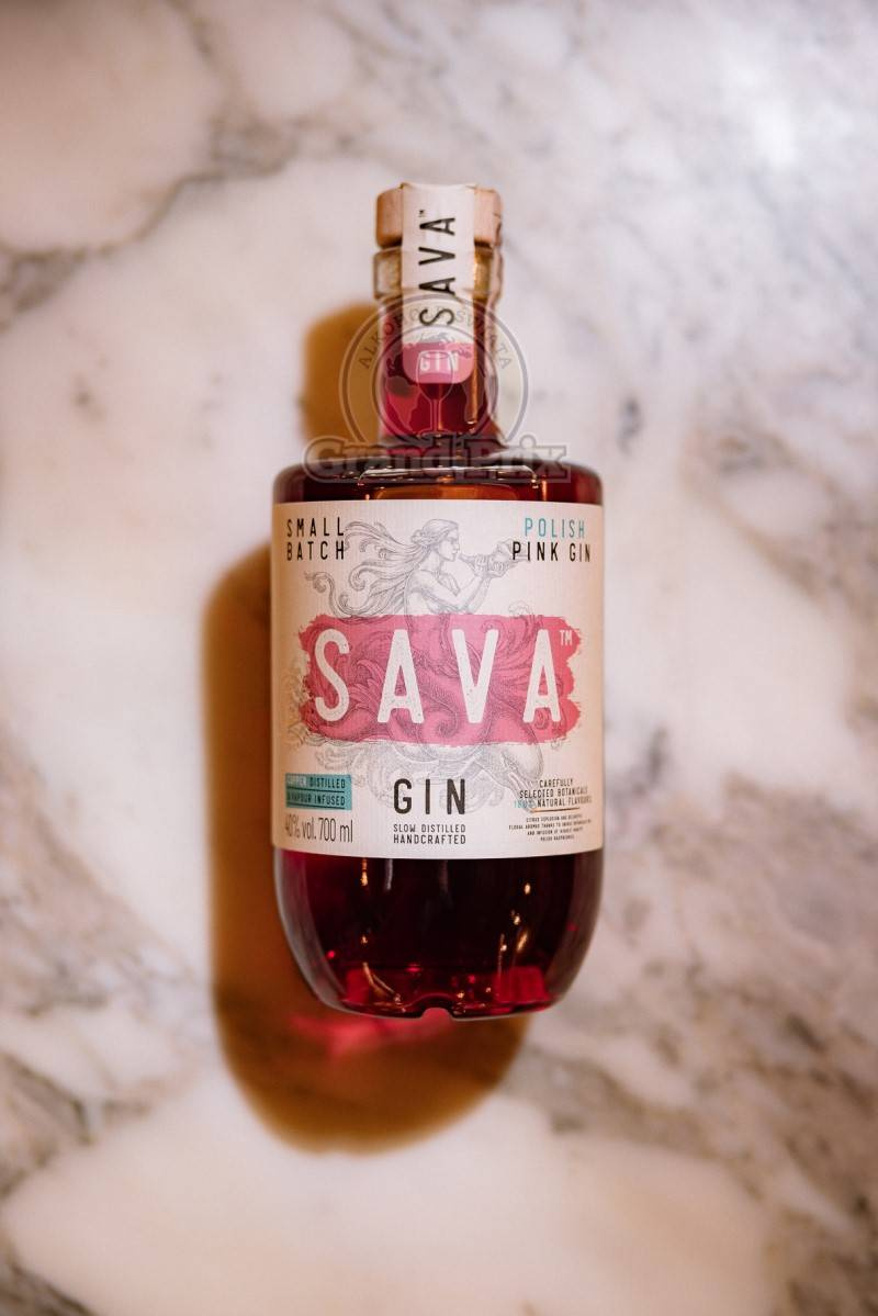 GIN Sava Pink 40% 0,7l - Alkohole Świata